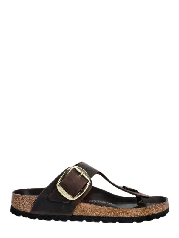 BIRKENSTOCK Gizeh Big Buckle Leather Sandals - Brown