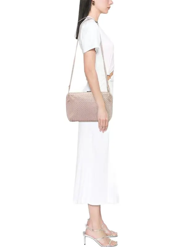 Bottega Veneta Large Nappa Intrecciato Nodini Crossbody Bag - Pink