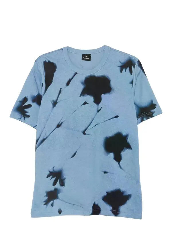 Paul Smith Floral-print T-shirt - Blue