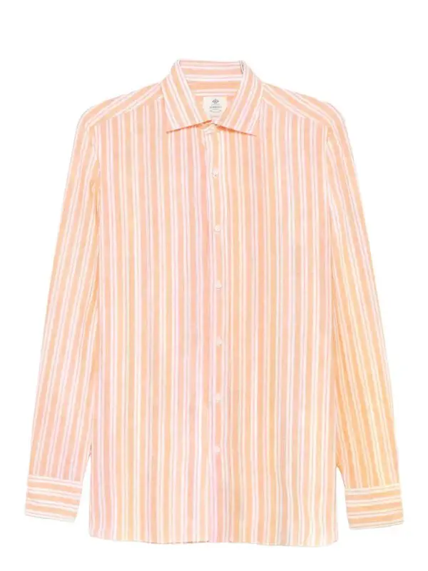 LUIGI BORRELLI Rio Stripe-pattern Shirt - Orange