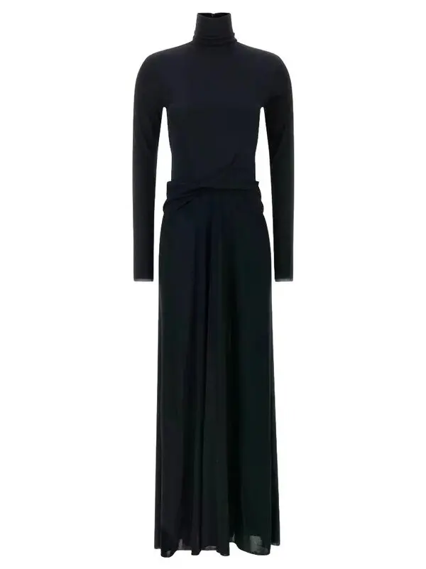 Fabiana Filippi High-neck Maxi Dress - Blue