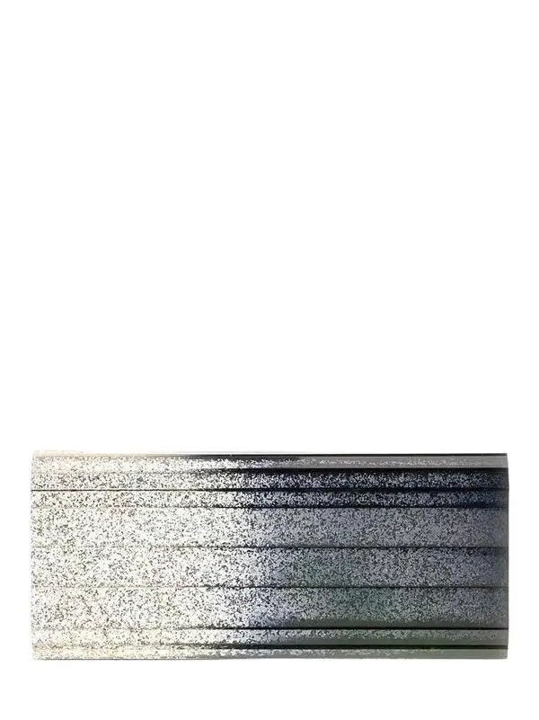 JIMMY CHOO Glitter-effect Clutch Bag - Silver