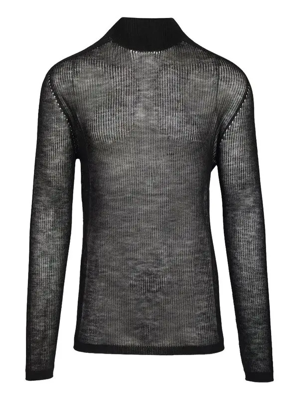 Rick Owens Ribbed-knit Cashmere Sweater - Black