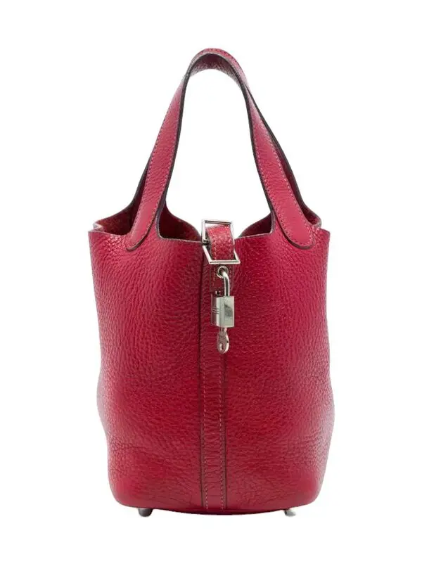 Hermès Clemence Leather Picotin Lock 18 Handbag - Red