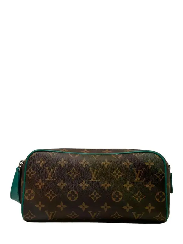 LOUIS VUITTON Monogram Macassar Dopp Kit Vanity Bag - Brown