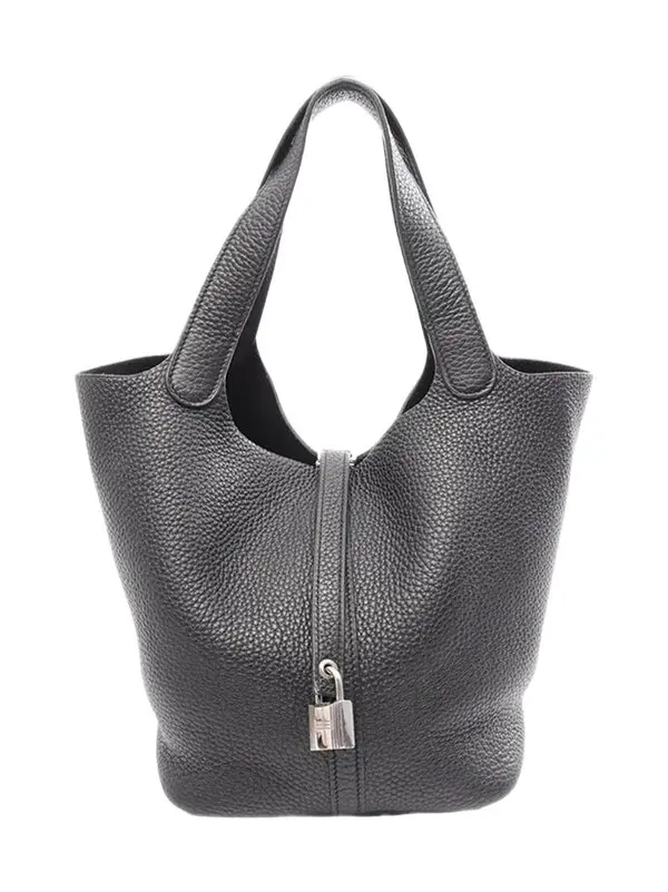 Hermès Clemence Picotin Lock 22 Handbag - Black