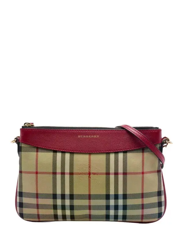 Burberry Haymarket Check Nylon Peyton Crossbody Bag - Neutrals