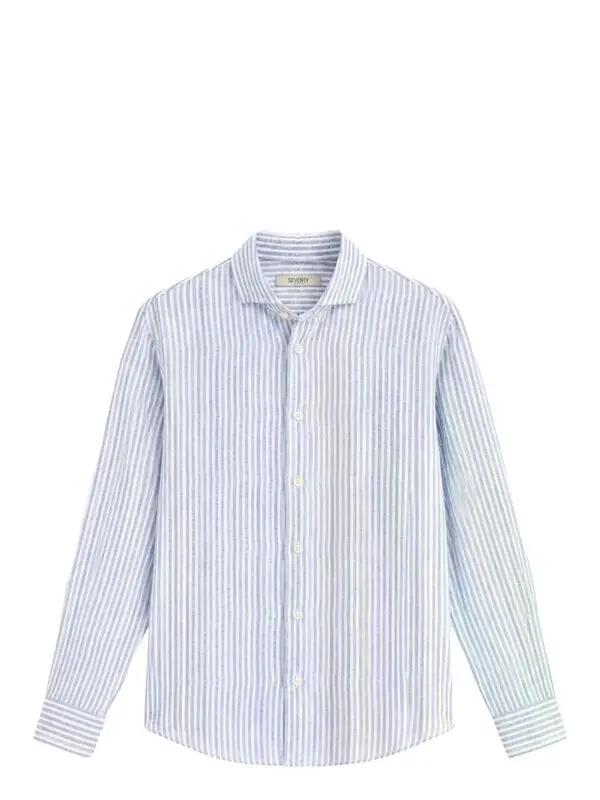 Seventy Striped Linen Shirt - White