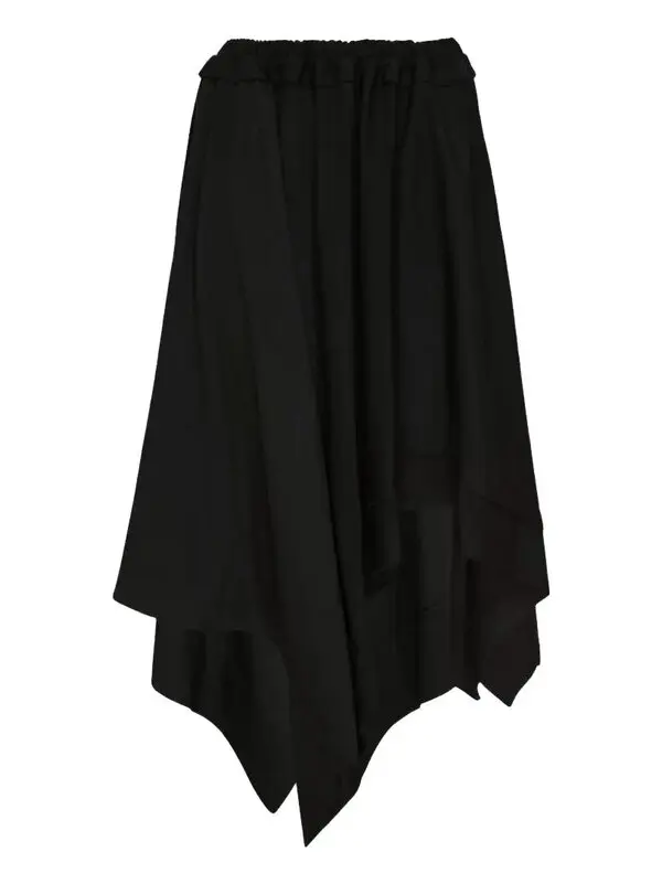 Yohji Yamamoto Asymmetric Hem Skirt - Black