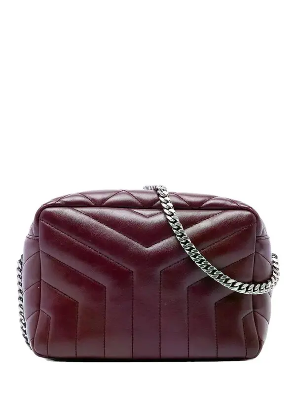 Saint Laurent Small Matelassé Calfskin Loulou Bowling Bag - Red