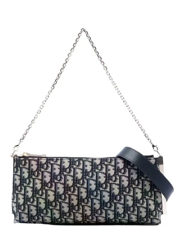 Dior Oblique Canvas Club Bag Satchel - Blue