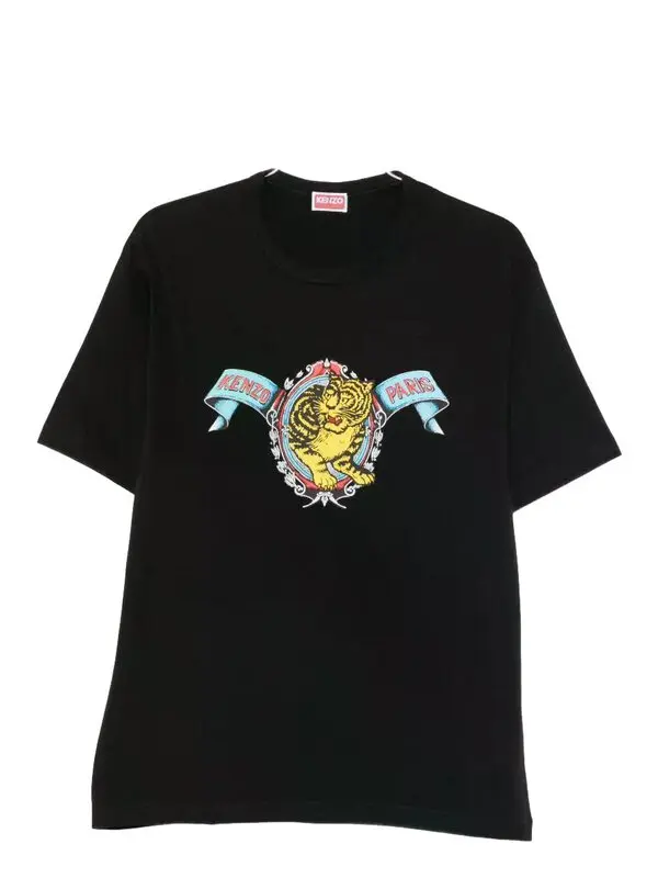 Kenzo Jumping Tiger-print T-shirt - Black