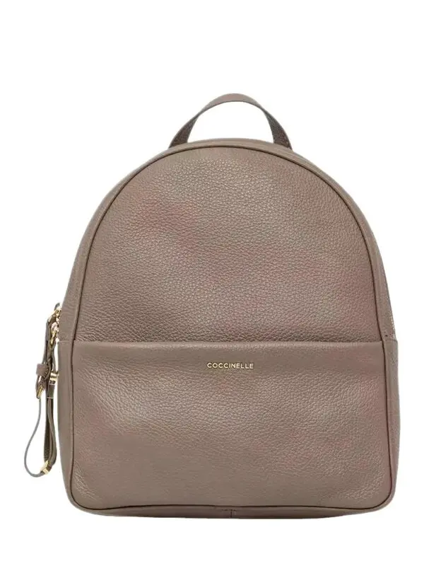 COCCINELLE Medium Nory Grainy Leather Backpack - Neutrals