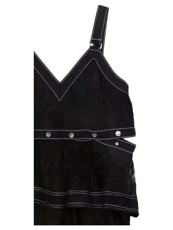 3.1 Phillip Lim V-neck Studded Midi Dress - Black