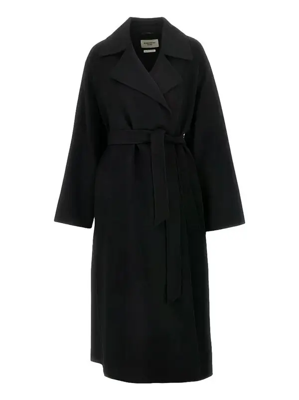 Max Mara Belted Wrap Single-breasted Coat - Black