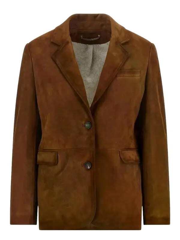 GOLDEN GOOSE Robyn Suede Blazer - Brown