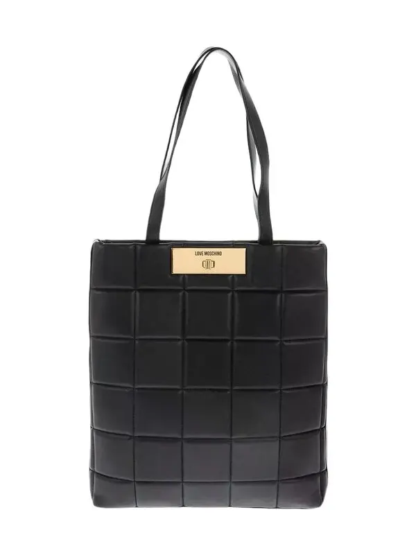 Moschino Quilted Shoulder Bag - Black