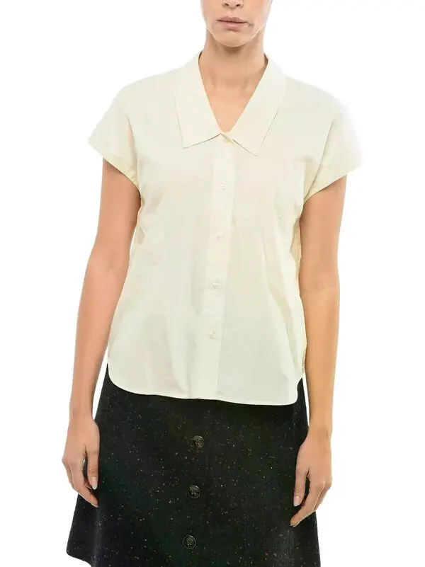 SAMSOE SAMSOE Sleeveless Italian Collar Shirt - Neutrals