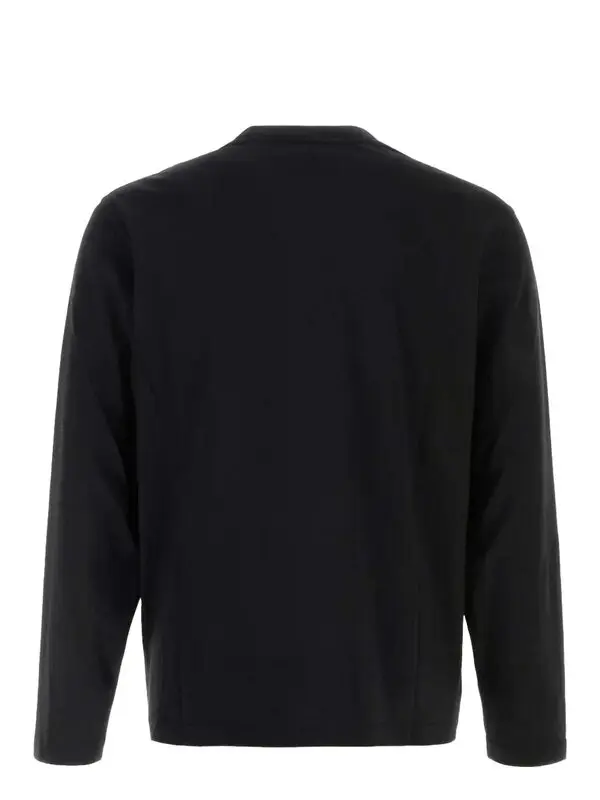 AUTRY Logo Print Long Sleeve T-shirt - Black