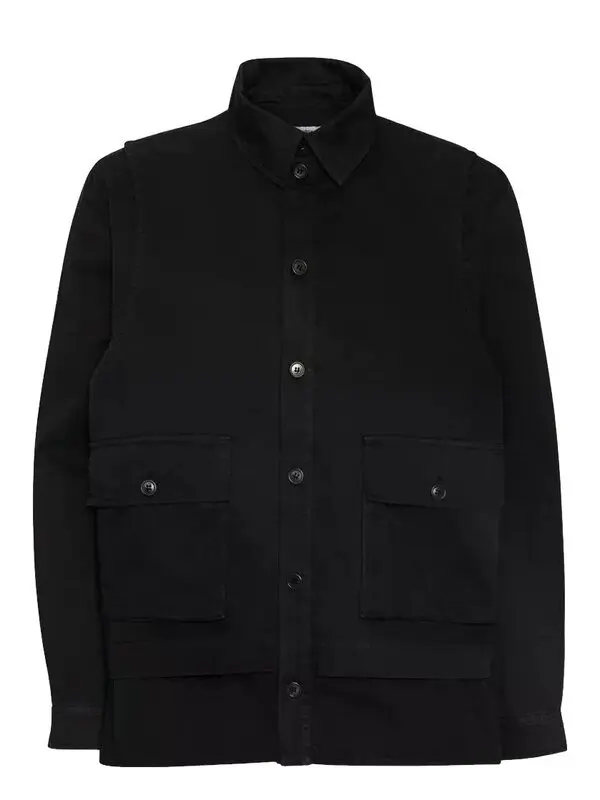 Henrik Vibskov Layered-design Flap-pocket Shirt - Black