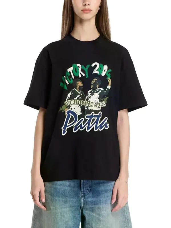 PATTA Victory Graphic Print T-shirt - Black