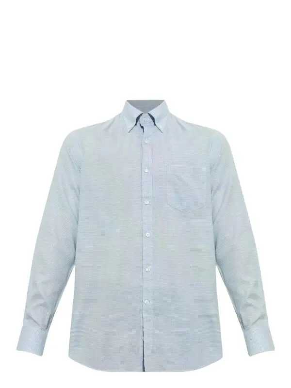 Paul & Shark Micro-checked Button-down Shirt - Blue