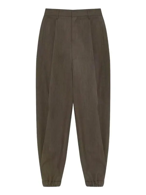 Moschino Pleated Wool Trousers - Brown