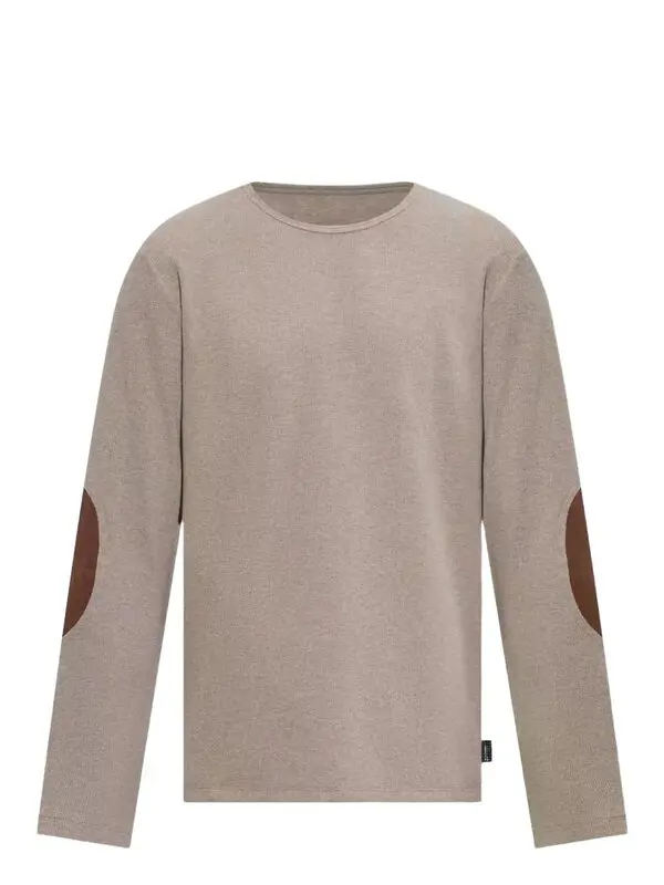 MAISON MARGIELA Ribbed Knit Sweater With Elbow Patches - Neutrals