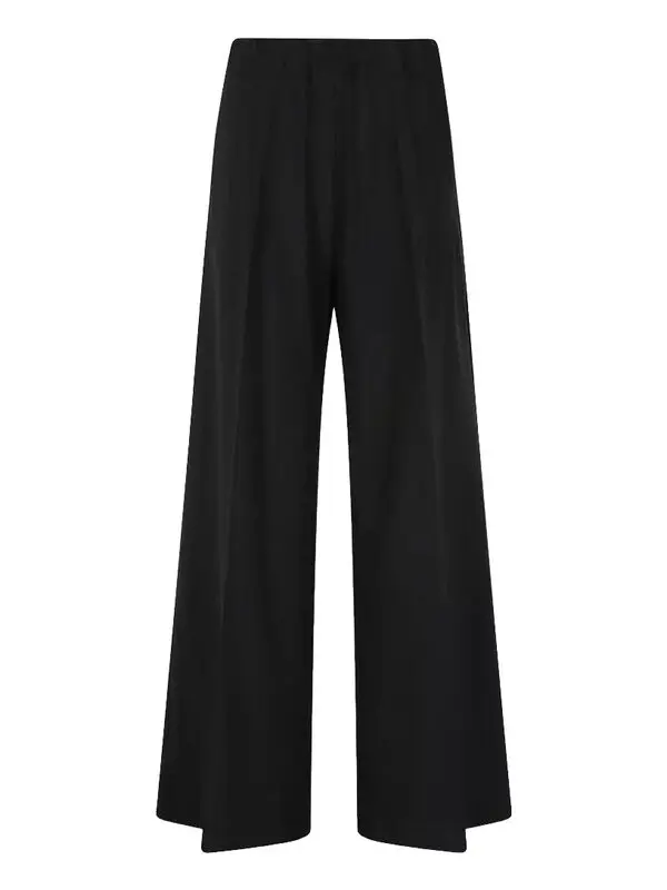 SEMICOUTURE Elasticated-waistband Pleated Trousers - Black