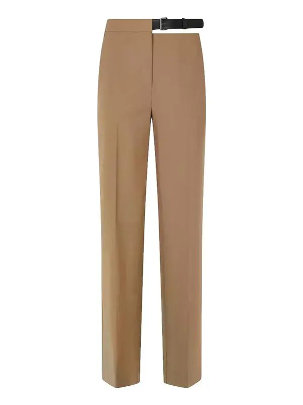 SEMICOUTURE Debbie Belted Straight-leg Trousers - Brown