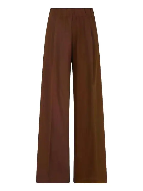SEMICOUTURE Jhonny" Pleated Wide-leg Trousers - Brown