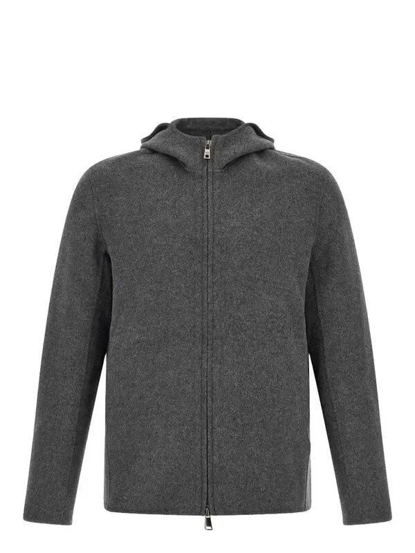 GIORGIO BRATO Hooded Jacket - Grey