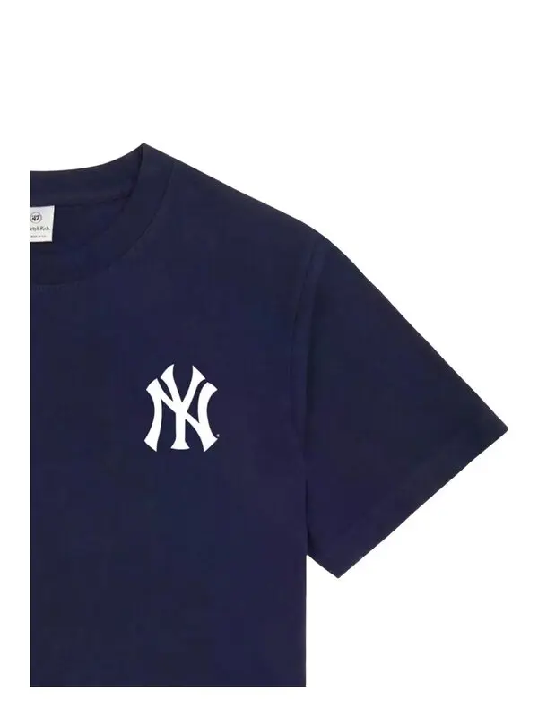 SPORTY & RICH Crew-neck Logo-detail T-shirt - Blue