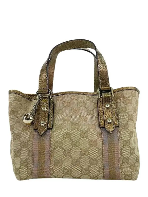 Gucci 2000s Sherry Line Monogram Canvas Handbag - Neutrals
