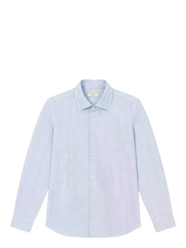Seventy Striped Linen Shirt - Blue