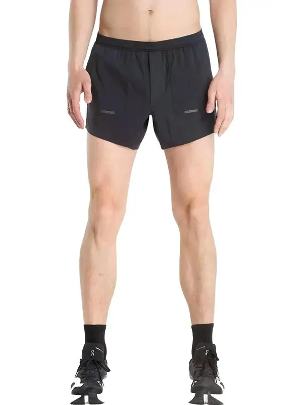 CIELE Logo-patch Elasticated-waist Shorts - Black