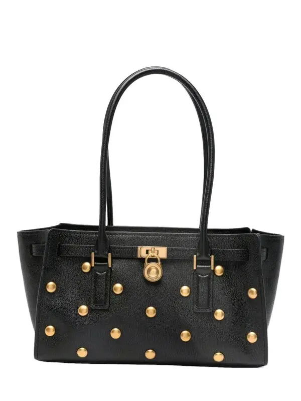 Michael Kors Studded Leather Shoulder Bag - Black