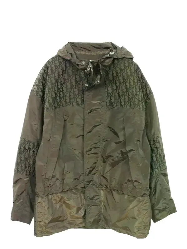 Dior Monogram Print Hooded Jacket - Green