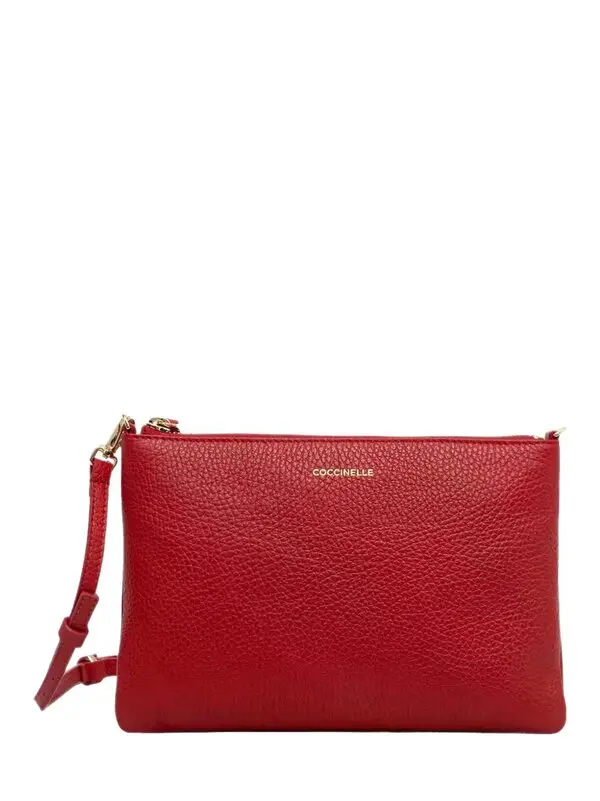COCCINELLE Grained Crossbody Bag - Red