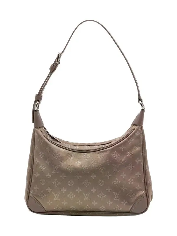 LOUIS VUITTON Monogram Mini Satin Boulogne Shoulder Bag - Brown