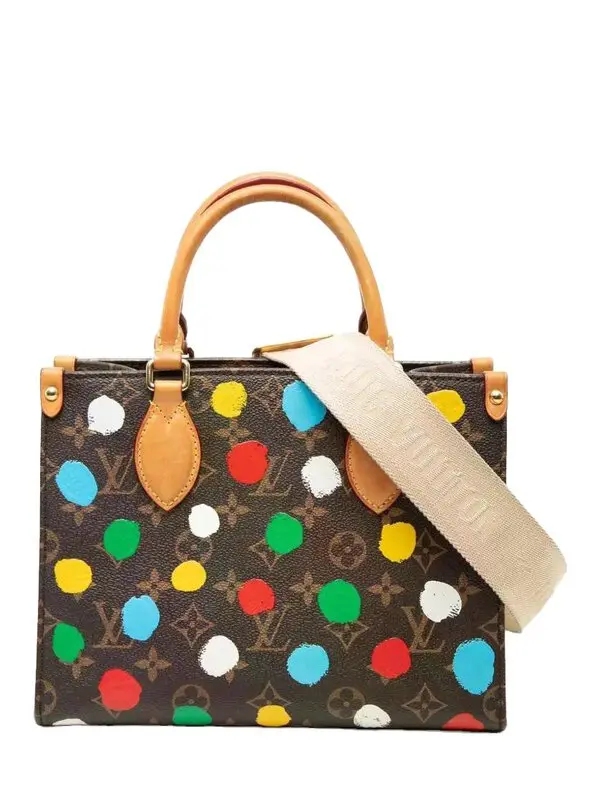 LOUIS VUITTON Yayoi Kusama Monogram Onthego Pm Satchel - Brown