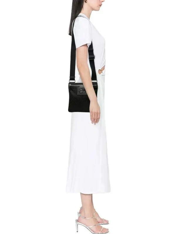 Dior Diorissimo Trotter Canvas Street Chic Crossbody Bag - Black