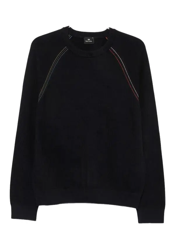 Paul Smith Raglan-sleeve Waffle-knit Sweater - Blue