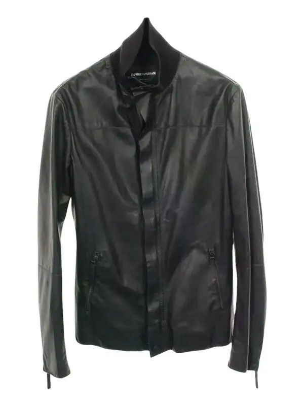 Emporio Armani Panelled Zip-up Jacket - Black