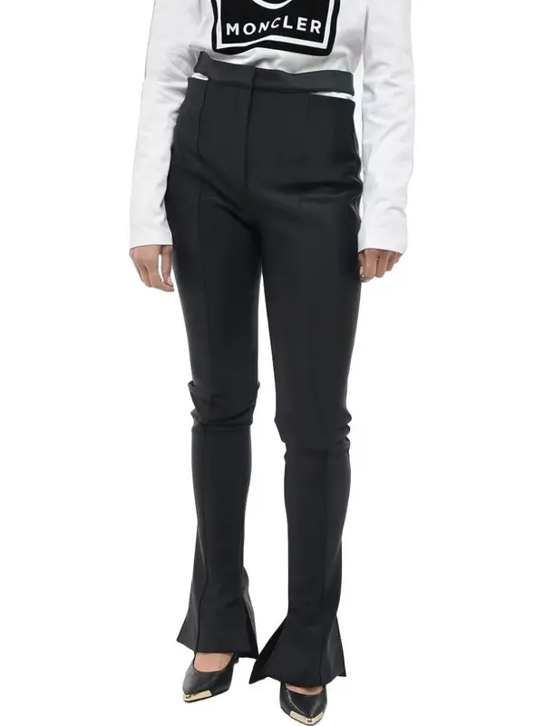 MUGLER Cut-out Flared Trousers - Black