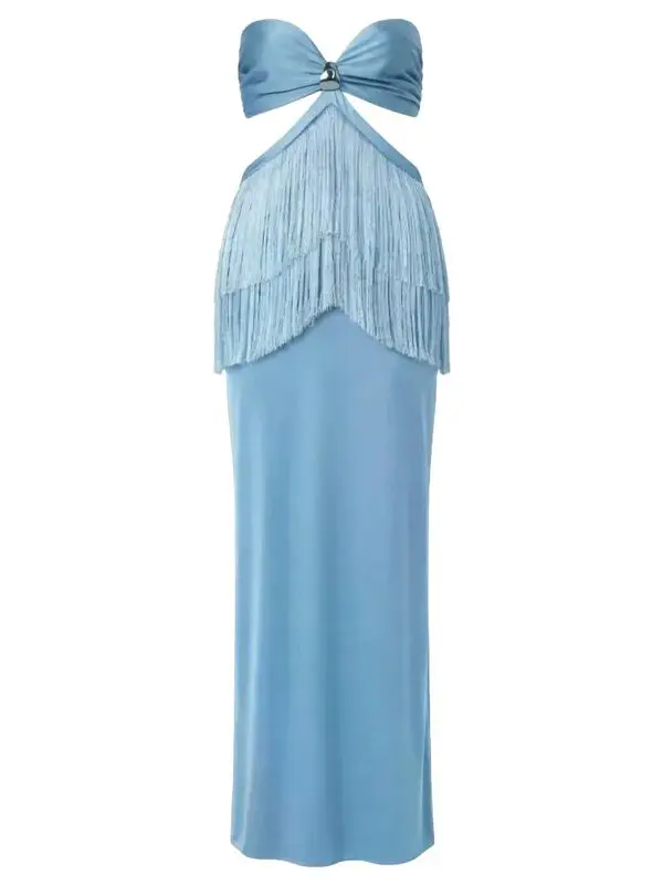 BAOBAB Dua Fringed Maxi Dress - Blue