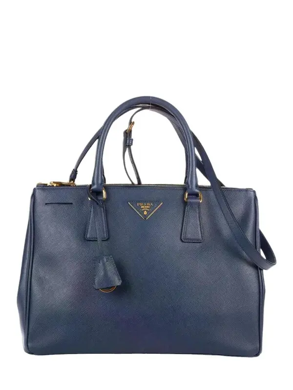 Prada Medium Galleria Double-zip Tote Bag - Blue