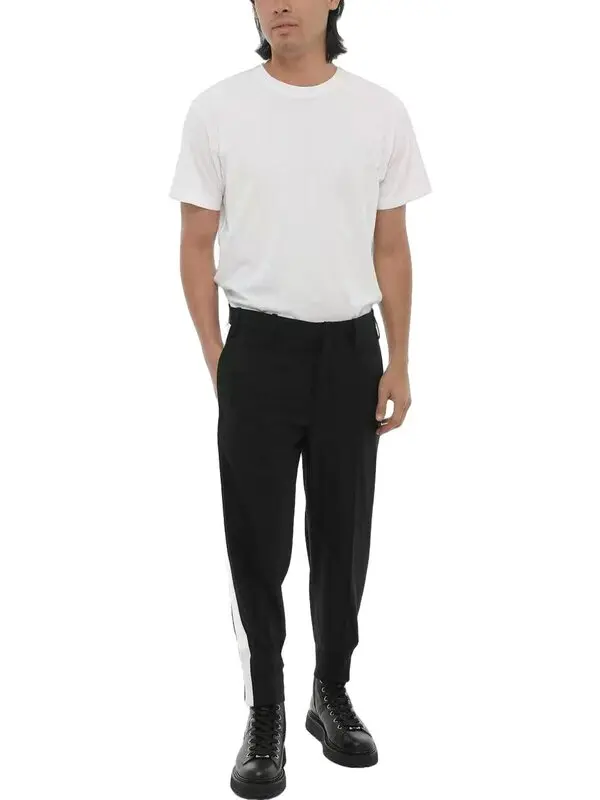 Neil Barrett Stripe-detail Slim-fit Track Pants - Black