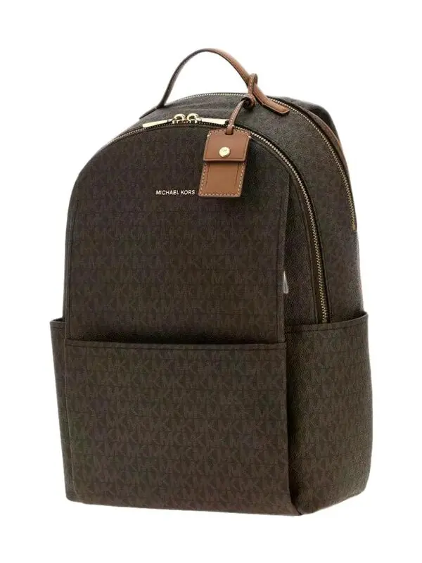 Michael Kors Logo Print Backpack - Brown