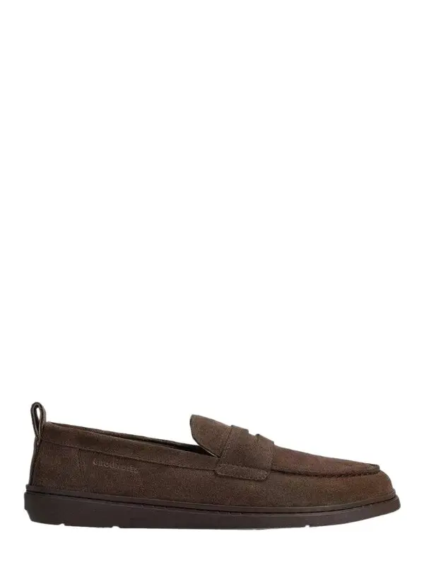 GROUNDIES Suede Slip-on Loafers - Brown